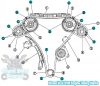 2009-2020 Nissan 370Z Timing Marks Diagram (3.7L VQ37VHR Engine)